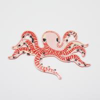 China Low MOQ Glitter Varsity Patches Embroidery Iron on Patch Embroidery Wholesale Custom Octopus Embroidery Patch for sale