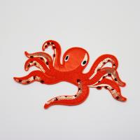 China Low MOQ Glitter Varsity Patches Embroidery Iron on Patch Embroidery Wholesale Custom Octopus Embroidery Patch for sale