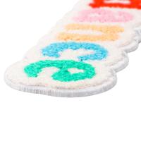China 3D Sequin Hand Puff Embroidery Eco-Friendly Canvas Custom Might Sew-On Chenille Embroidery Patches for sale