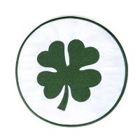 China Professional Custom Eco-Friendly Computer Embroidered Fabric Iron-On Four-leaf Clover Shape Embroidery Patches for sale
