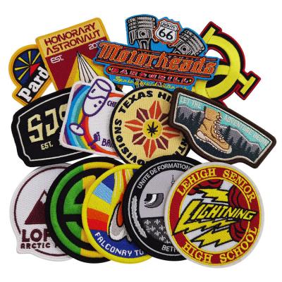 China High Quality Custom Embroidery Patches Woven Sublimation Embroidered Patches Lace Decoration Clothes Decoration Metal Twill for sale