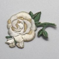 China High Quality Customized Heat Cut Embroidery Rose Flower Patch for Garment for sale