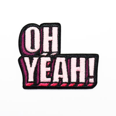 China Professional Embroidery Machines to Make Clothing Embroidered Badges OH YEAH Patch Kids Patches for sale