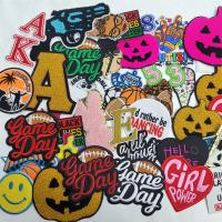 China Custom BOY and GIRL SCOUT Embroidered Patch Stick Organza Flowers Appliques on Letters Custom Embroidery Patch for sale