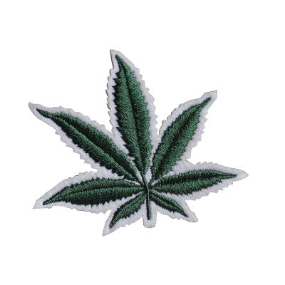 China Newest Design Custom  Leaf Pattern Embroidery Patch  for Clothes Decoration for sale