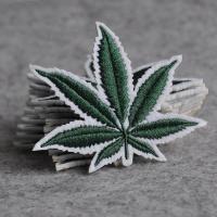China Newest Design Custom  Leaf Pattern Embroidery Patch  for Clothes Decoration for sale
