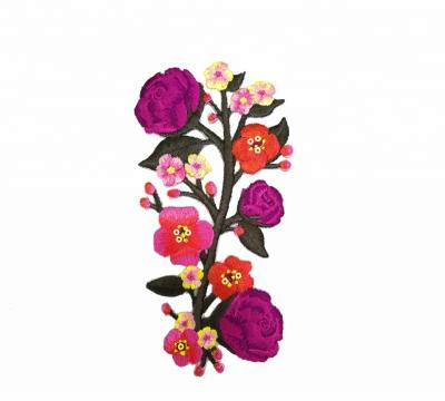 China High Quality Nature Design Fashion Design Accessory Iron on Sew on Embroidery Flower Patches for sale