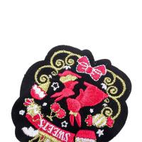 China Pink Marry Rabbit Magician Hand Embroidery Brooch Badges Clothing Bullion Wire Fashion Jacket Embroidered for sale