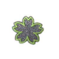 China Custom Pink Sneaker Patch High Quality Embroidered Flower Lace Badges Iron-On Shoes Patches with Custom Designs for Hat & DIY for sale