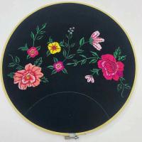 China Home Decoration Embroidery Circle With Flower Machine Embroidery Craft for Inner Decoration for sale