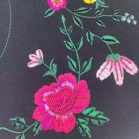 China Home Decoration Embroidery Circle With Flower Machine Embroidery Craft for Inner Decoration for sale