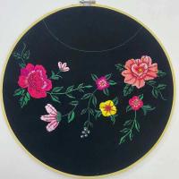China Home Decoration Embroidery Circle With Flower Machine Embroidery Craft for Inner Decoration for sale