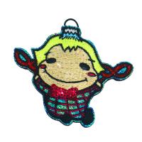 China Double-sided Sequin Embroidery Clothing Accessories Personality Character Pendant Bag Keychain Accessories for sale