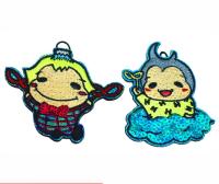 China Double-sided Sequin Embroidery Clothing Accessories Personality Character Pendant Bag Keychain Accessories for sale