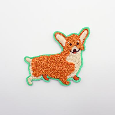 China Custom Towel Chenille Anime Patches Embroidery Patch Decoration Clothing Cute Animal Patch for sale