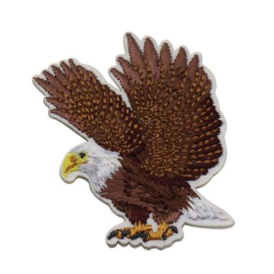 China Customized Embroidery Designs Italy Eagle Embroidered Patch Adhesive on for sale