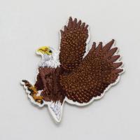 China Customized Embroidery Designs Italy Eagle Embroidered Patch Adhesive on for sale
