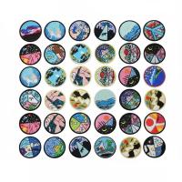 China Custom Sustainable GRS Certified 100% Recycled Polyester Embroidered Badges Eco-friendly Retro Iron-on Badges for Clothing for sale