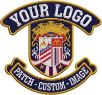 China Custom Sustainable GRS Certified 100% Recycled Polyester Embroidered Badges Eco-friendly Retro Iron-on Badges for Clothing for sale