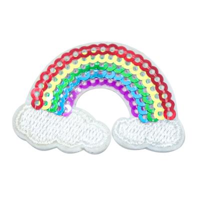 China Cartoon Funny Pattern Heat Transfers Patches Sequin Chenille Embroidered Patches for Clothing & Bag Customization for sale