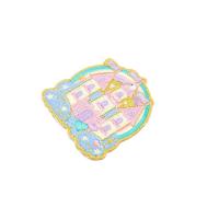 China Embroidered  Colored Castle Patch With Rhinestone Patch Iron on Patches for  Hats Clothing for sale