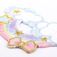 China No Minimum Embroidered Rainbow Cloud Star Bow Patch for Children'S Clothing Cute Patch Customization for sale