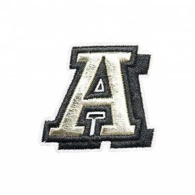 China Custom Eco-Friendly Embroidered Towel Patch Chenille Color Iron Letter Emblem Featuring Fabric and Felt Material for sale