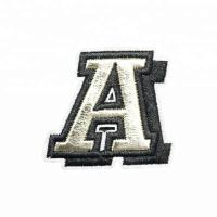 China Custom Eco-Friendly Embroidered Towel Patch Chenille Color Iron Letter Emblem Featuring Fabric and Felt Material for sale
