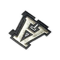 China Custom Eco-Friendly Embroidered Towel Patch Chenille Color Iron Letter Emblem Featuring Fabric and Felt Material for sale