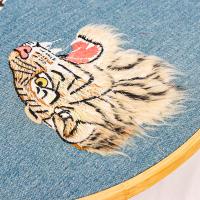 China Hairy Head Large Tiger Head Applique Patches Jacket Embroidery Patch Custom Patches for Jerseys Hoodie , Caps,Jacket Clothing for sale