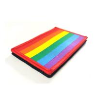 China Pride Progress Rainbow Flags LGBTQ Inclusive Tactical Patch with Lace Embroidered Technique for Backpack Hat Team Decorations for sale