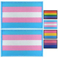 China Pride Progress Rainbow Flags LGBTQ Inclusive Tactical Patch with Lace Embroidered Technique for Backpack Hat Team Decorations for sale