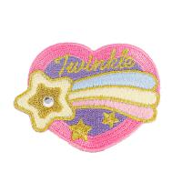 China Special Embroidery Cloth Sticker Diamond Star Heart Patch  for Clothing Bag Armband Gummed Accessories 3d Embroidery Patches for sale