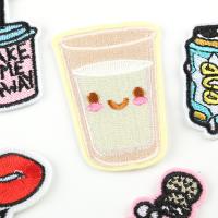 China 17PCS Embroidery Cloth Stick Food, Drink Glue Back Patch Stick Clothing Accessories Luggage Accessories Embroidery Badge for sale