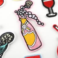 China 17PCS Embroidery Cloth Stick Food, Drink Glue Back Patch Stick Clothing Accessories Luggage Accessories Embroidery Badge for sale
