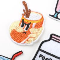 China 17PCS Embroidery Cloth Stick Food, Drink Glue Back Patch Stick Clothing Accessories Luggage Accessories Embroidery Badge for sale