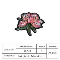 China Flower Cloth Patch Peony Computerized Embroidery  Fashion Decorative Patch Dress Shoes Clothing Personality Decoration for sale