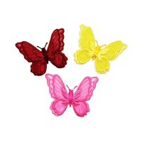 China Fashion Embroidered Applique Butterfly Shape Garment Patches Lace PU Eco-Friendly Customized Design for Hat Garment Sew-On for sale