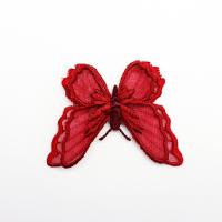 China Fashion Embroidered Applique Butterfly Shape Garment Patches Lace PU Eco-Friendly Customized Design for Hat Garment Sew-On for sale