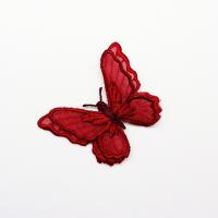 China Fashion Embroidered Applique Butterfly Shape Garment Patches Lace PU Eco-Friendly Customized Design for Hat Garment Sew-On for sale