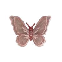 China Embroidered Applique Garment Patches   Butterfly Shape Patch on Organza  Garment Embroidery for sale