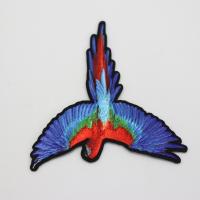 China Custom Embroidered Eco-friendly Bird Shape Iron-On Badges for Shoes Bags Hats-Customizable Sizes Available for sale
