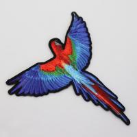 China Custom Embroidered Eco-friendly Bird Shape Iron-On Badges for Shoes Bags Hats-Customizable Sizes Available for sale