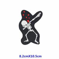 China Embroidered Skeleton Dragon Horse Cat Cloth Punk Style Clothes Bags Embroidered Patches Clothing Accessories Badge Customization for sale