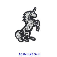 China Embroidered Skeleton Dragon Horse Cat Cloth Punk Style Clothes Bags Embroidered Patches Clothing Accessories Badge Customization for sale