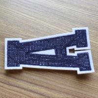 China Eco-Friendly Iron-On Sequin Embroidered Felt Patch with Chenille Letter Design for Hats for sale