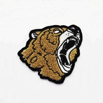 China Custom Chenille Patch on With Tiger Logo Embroidery Patch Custom Embroidery for sale