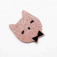 China New Arrival Glitter Cat Applique Embroidery Patch Iron on for Clothing Sequin Heat Transfer Patches for Hat for sale