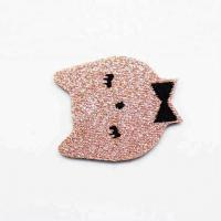 China New Arrival Glitter Cat Applique Embroidery Patch Iron on for Clothing Sequin Heat Transfer Patches for Hat for sale
