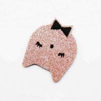 China New Arrival Glitter Cat Applique Embroidery Patch Iron on for Clothing Sequin Heat Transfer Patches for Hat for sale